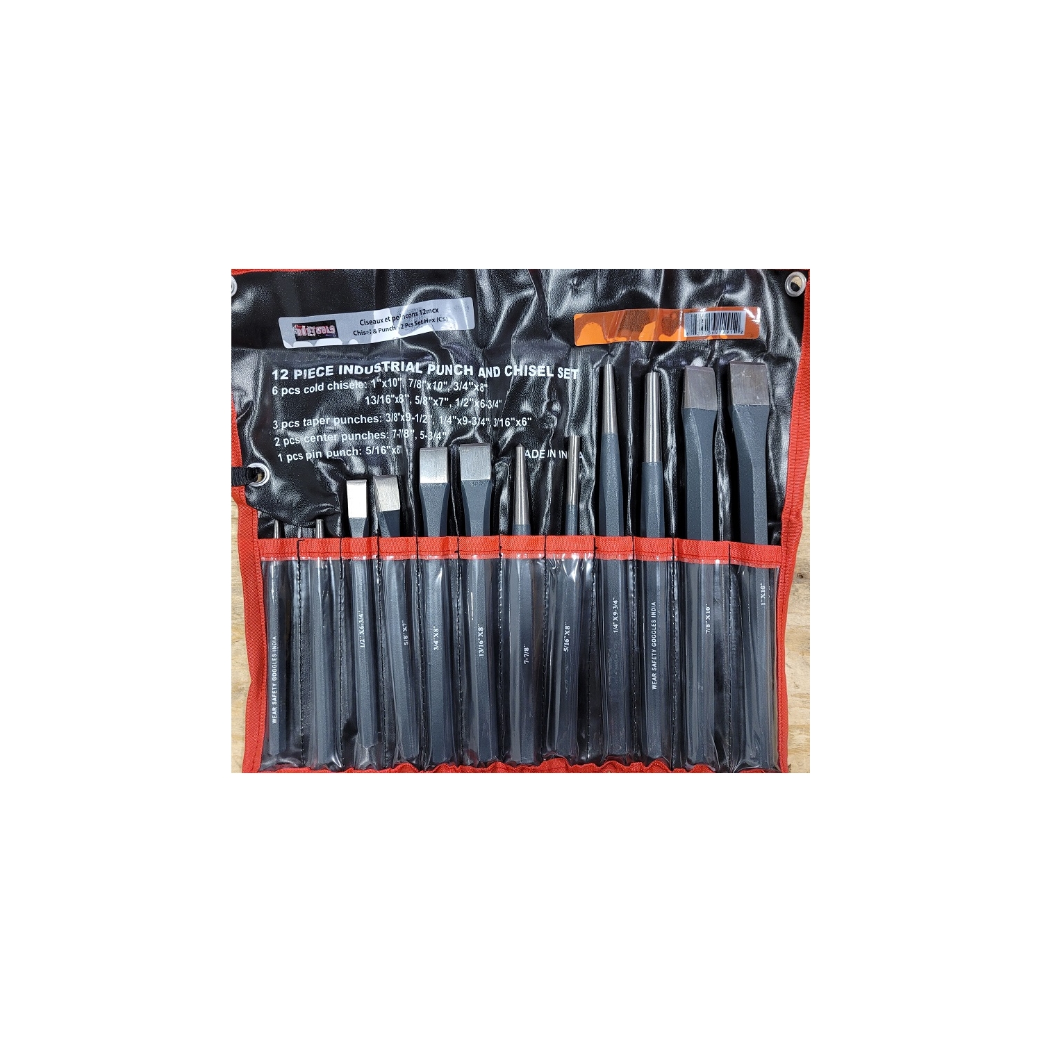 12 piece HD cold chisel and punch set (60312368)