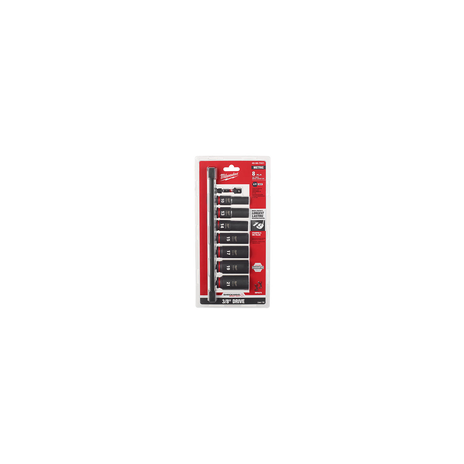 8pc shockwave metric 3/8'' drive socket set (MLW49667021)
