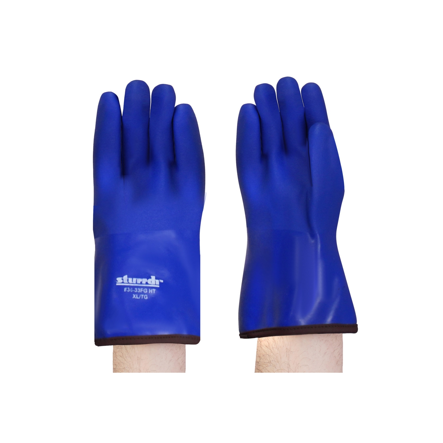 Sturrdi Blue PVC gauntlet gloves 3633FG