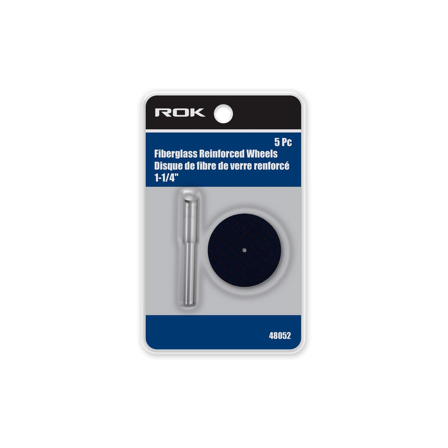 5 pc reinforced cut off wheel with mandrel 48052 - CENTRE OUTILS PLUS