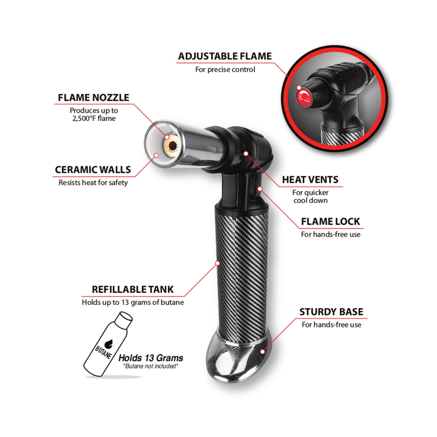 Adjustable Jet Flame torch W2015 - CENTRE OUTILS PLUS