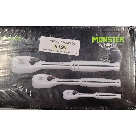 Monster tools 3 piece ratchet set MSTPRSETA - CENTRE OUTILS PLUS