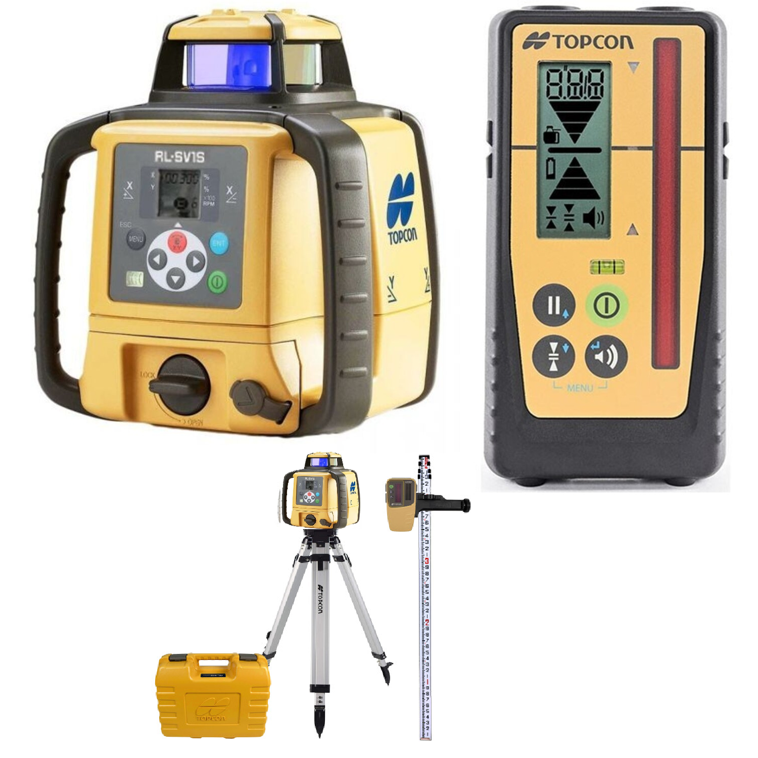 Topcon RL-SV1S RB Niveau laser à pente unique (rechargeable) avec ...