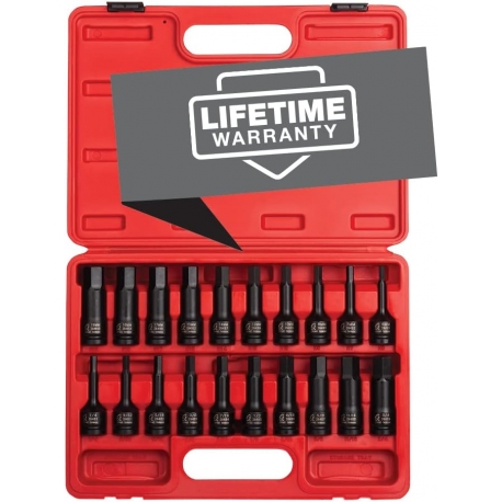 Sunex 20pc 1/2'' drive hex socket set 2637 - CENTRE OUTILS PLUS