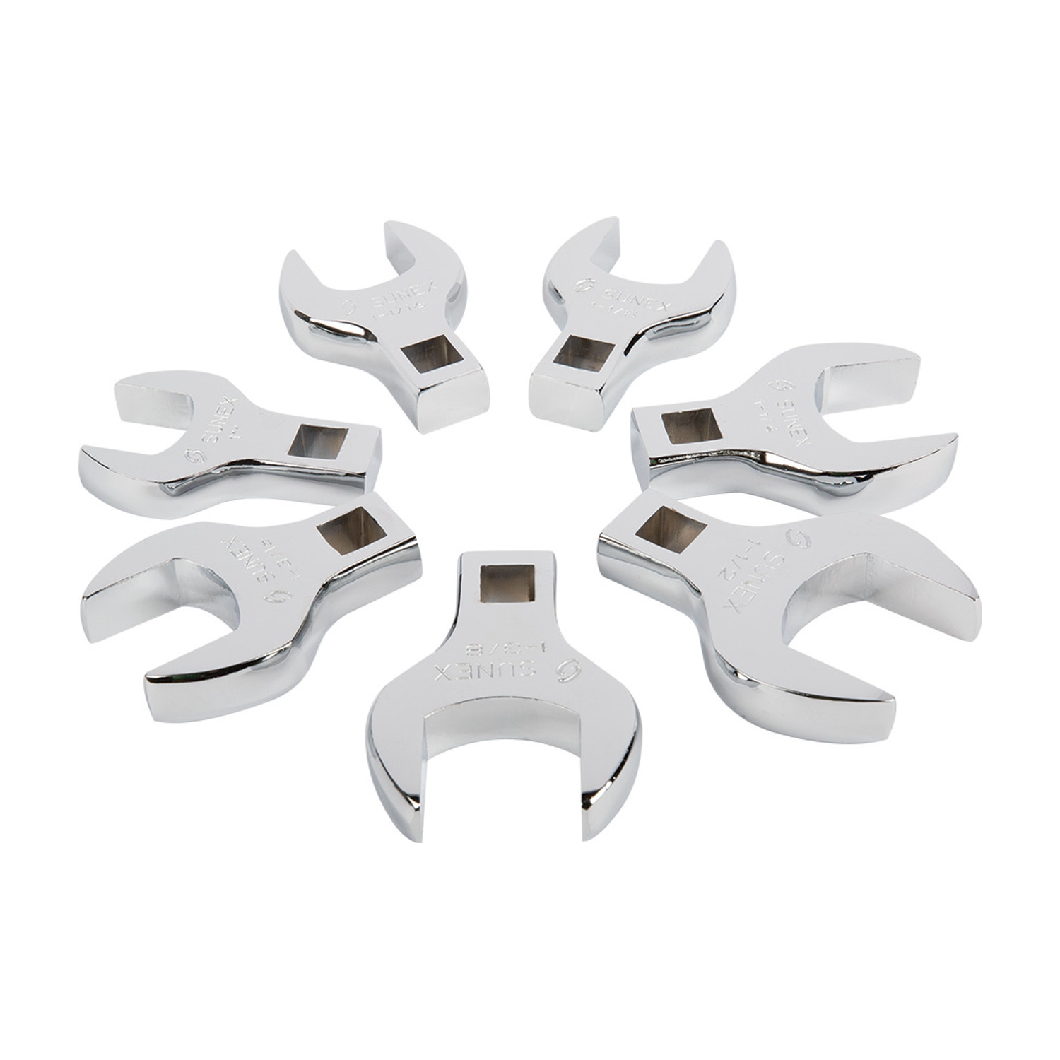 Sunex 7 piece jumbo crowfoot wrench set 9720A