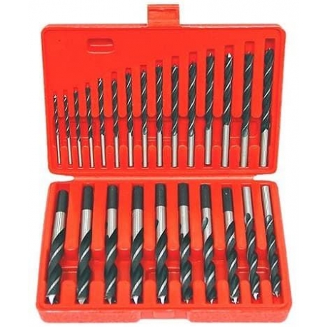 25pc HSS brad point drill bit set 35385 - CENTRE OUTILS PLUS