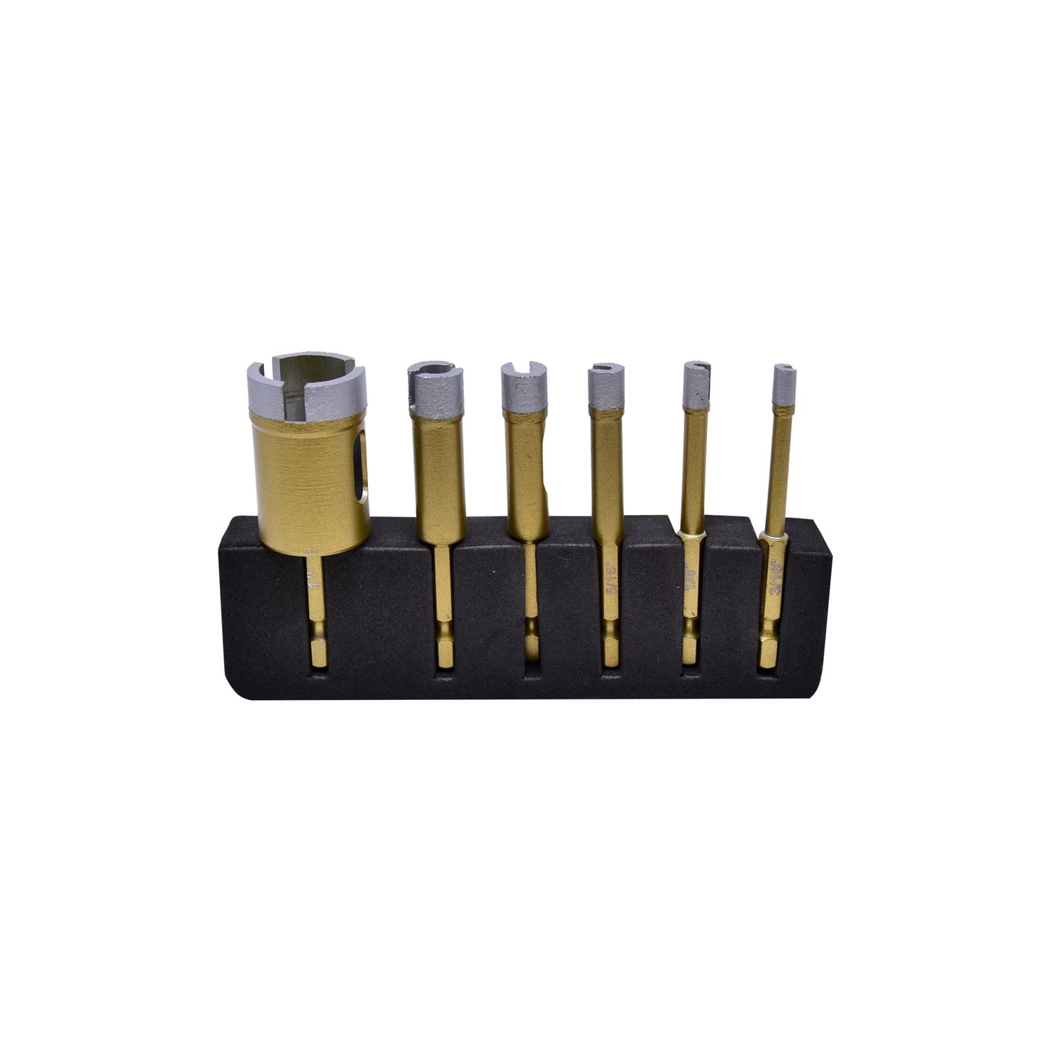 6 pc diamond core drill bit set 120756
