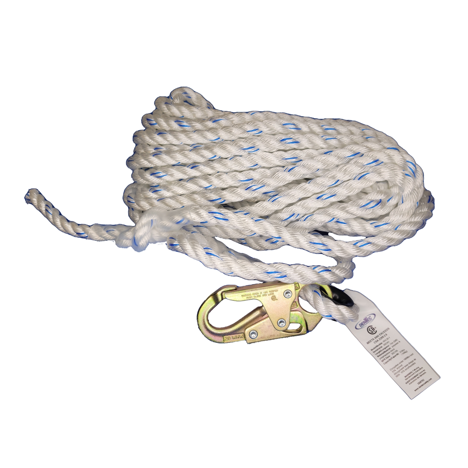 Vertical lifeline 5/8'' x 50' CSA 16VL50-1