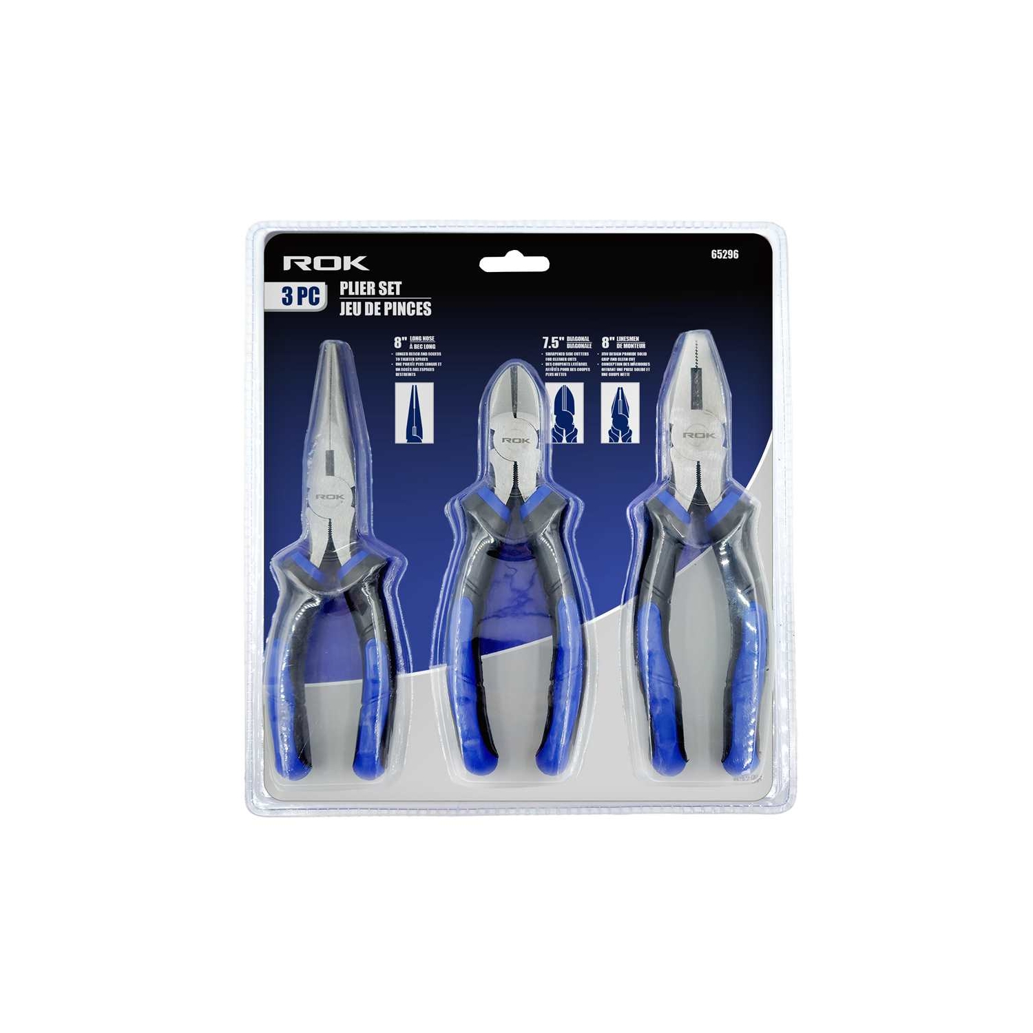 3 pc plier set set 65296