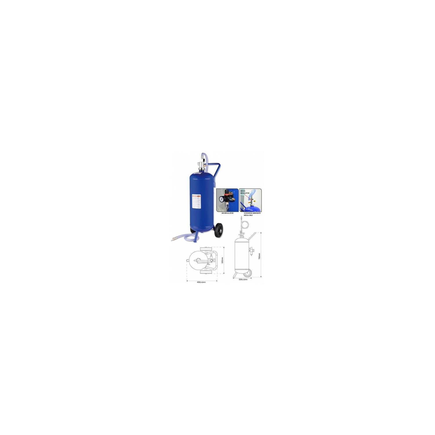 Air operated soda blasting unit SDB07G