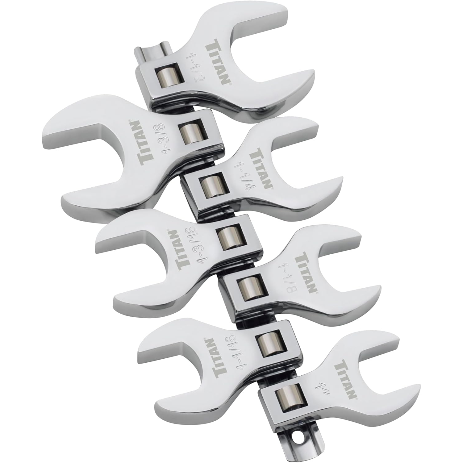 TITAN tools' 7 pc 1/2'' drive crowfoot wrench set 17671