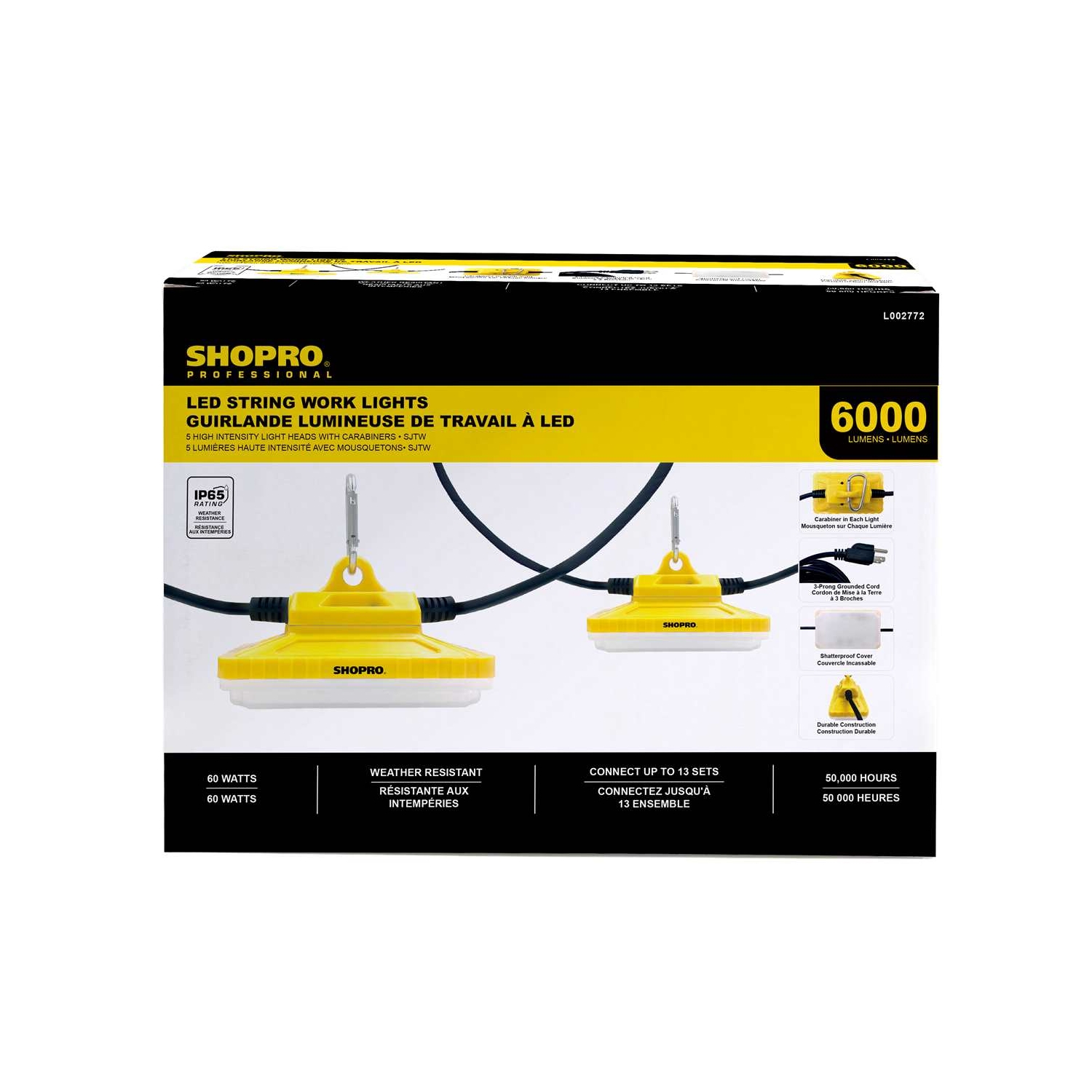 Lampes DEL 5mcx avec extension 50' L002772