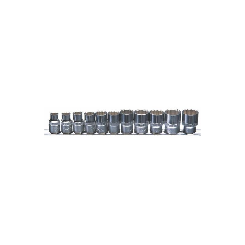1/4 INCH DRIVE 11PC SHALLOW SOCKET SET 12 POINT MM (20102)