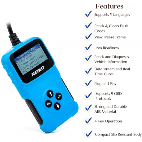 Scanner outil lecteur de codes de NEIKO (40500A)