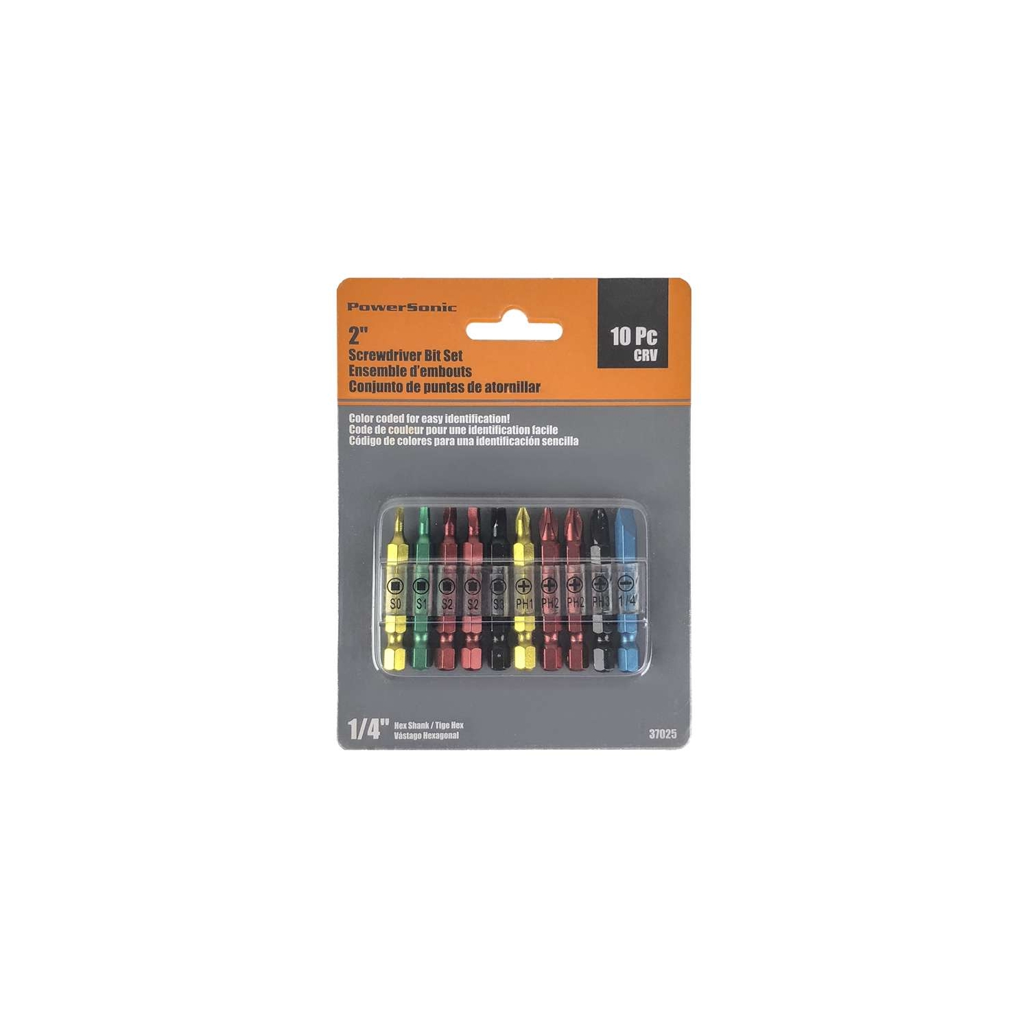 10 piece driver bit set (37025)